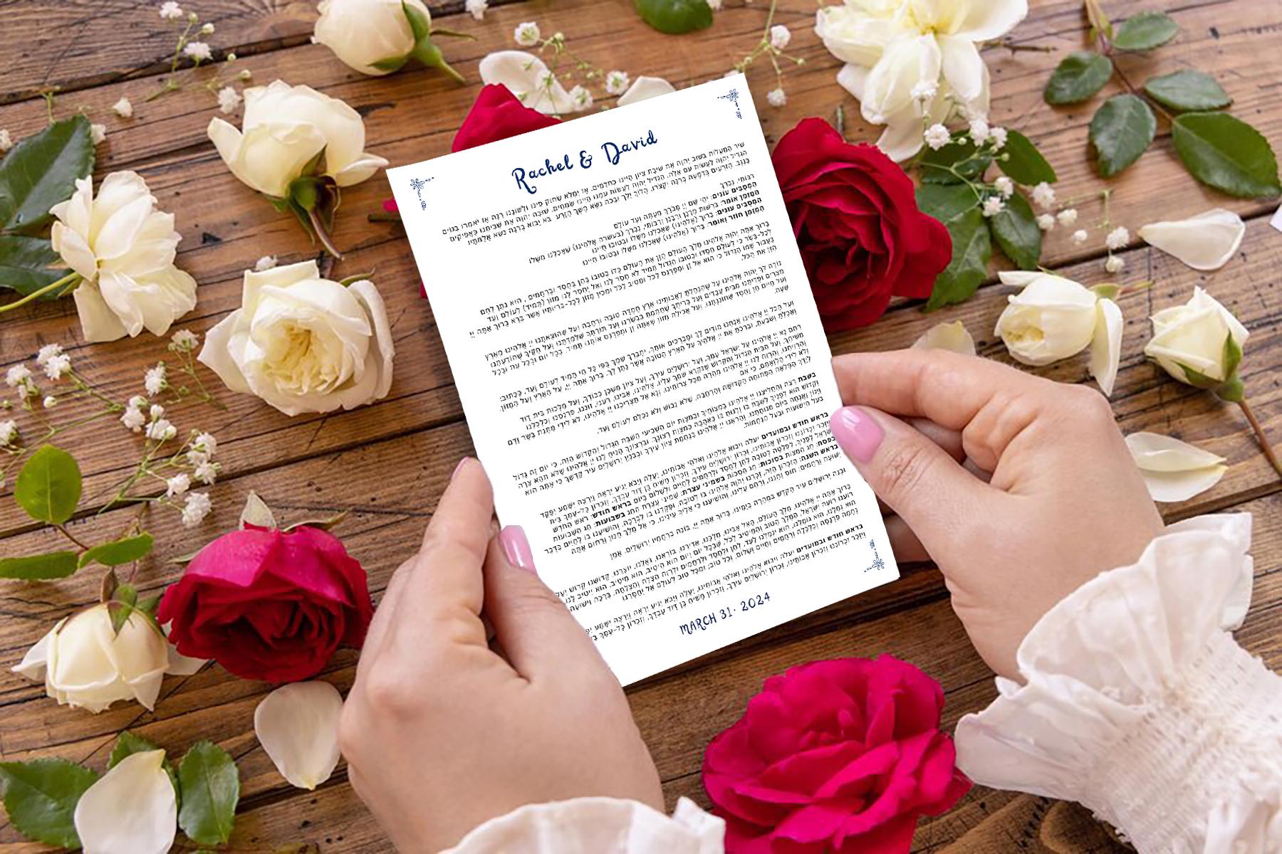 Personalized Event Birkat Hamazon, Customizable Bencher Template With ...