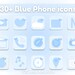 Beautiful Blue | Phone App Icons | Ios and Android | Blue | - Etsy