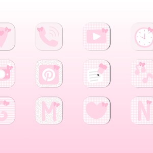 Pretty in Pink | Phone App Icons | Ios and Android | Pink | - Etsy