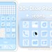 Beautiful Blue | Phone App Icons | Ios and Android | Blue | - Etsy