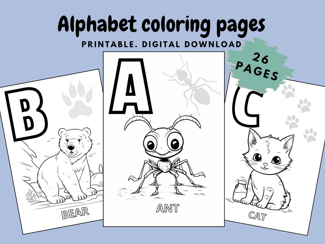 Interactive Learning Fun With Alphabet Coloring Pages - Downloadable ...
