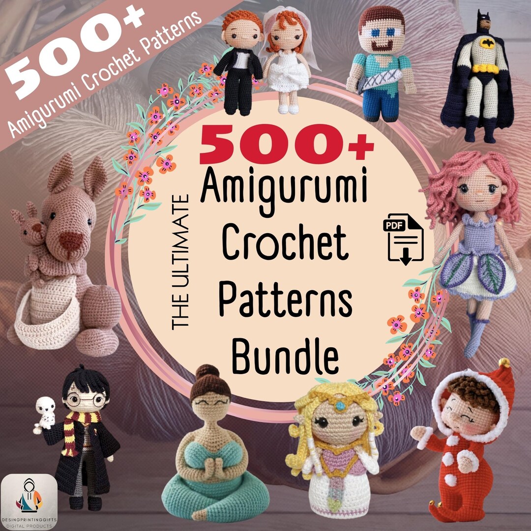 500+ Amigurumi Crochet Patterns Bundle, Amigurumi Crochet Patterns ...