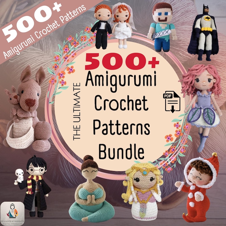 500+ Amigurumi Crochet Patterns Bundle, Amigurumi Crochet Patterns ...