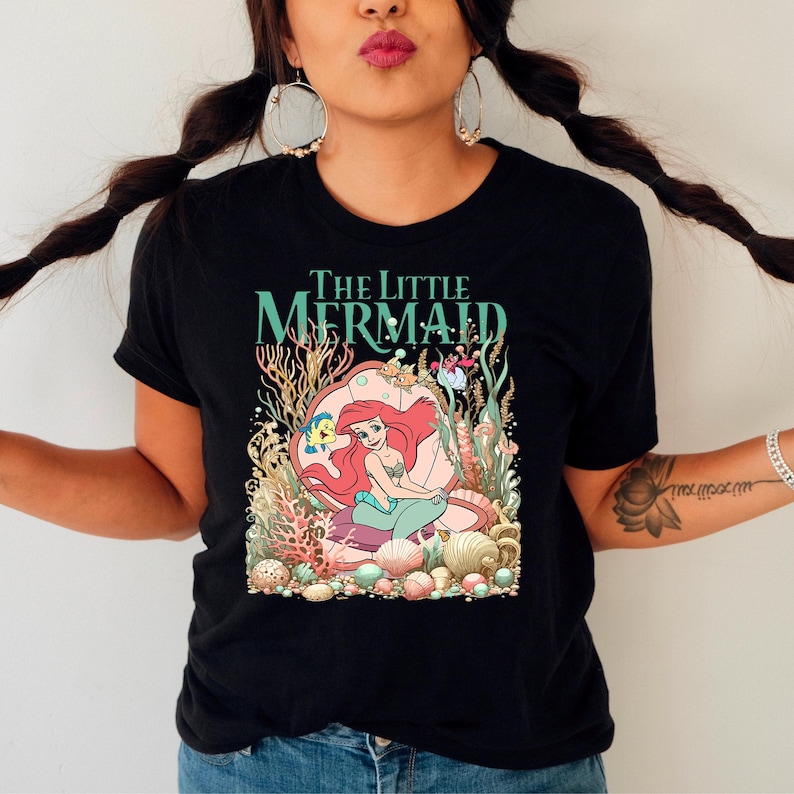 Vintage Ariel PNG: 90s Little Mermaid Shirt Design (digital Download ...
