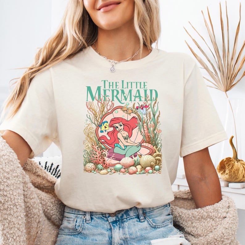Vintage Ariel PNG: 90s Little Mermaid Shirt Design (digital Download ...