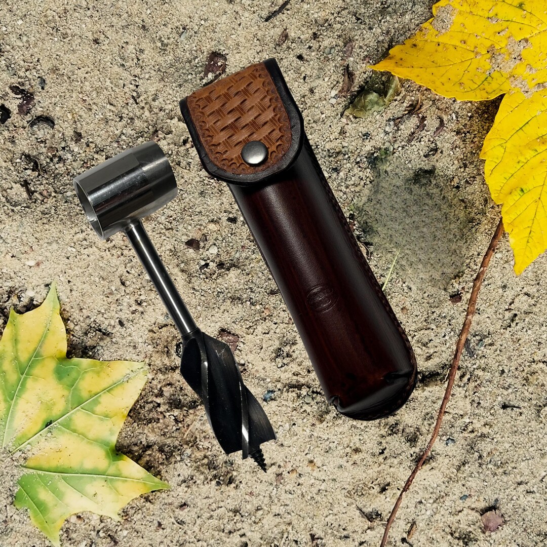 Scotch Eyed Wood Auger With Leather Sheath, Manual Auger Wood Drill ...