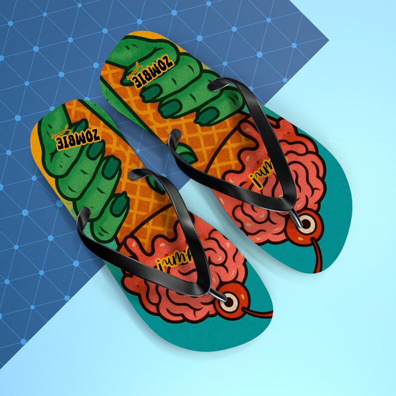 Zombie Ice Cream Flip Flops: Fun Summer Beach Sandals - Etsy