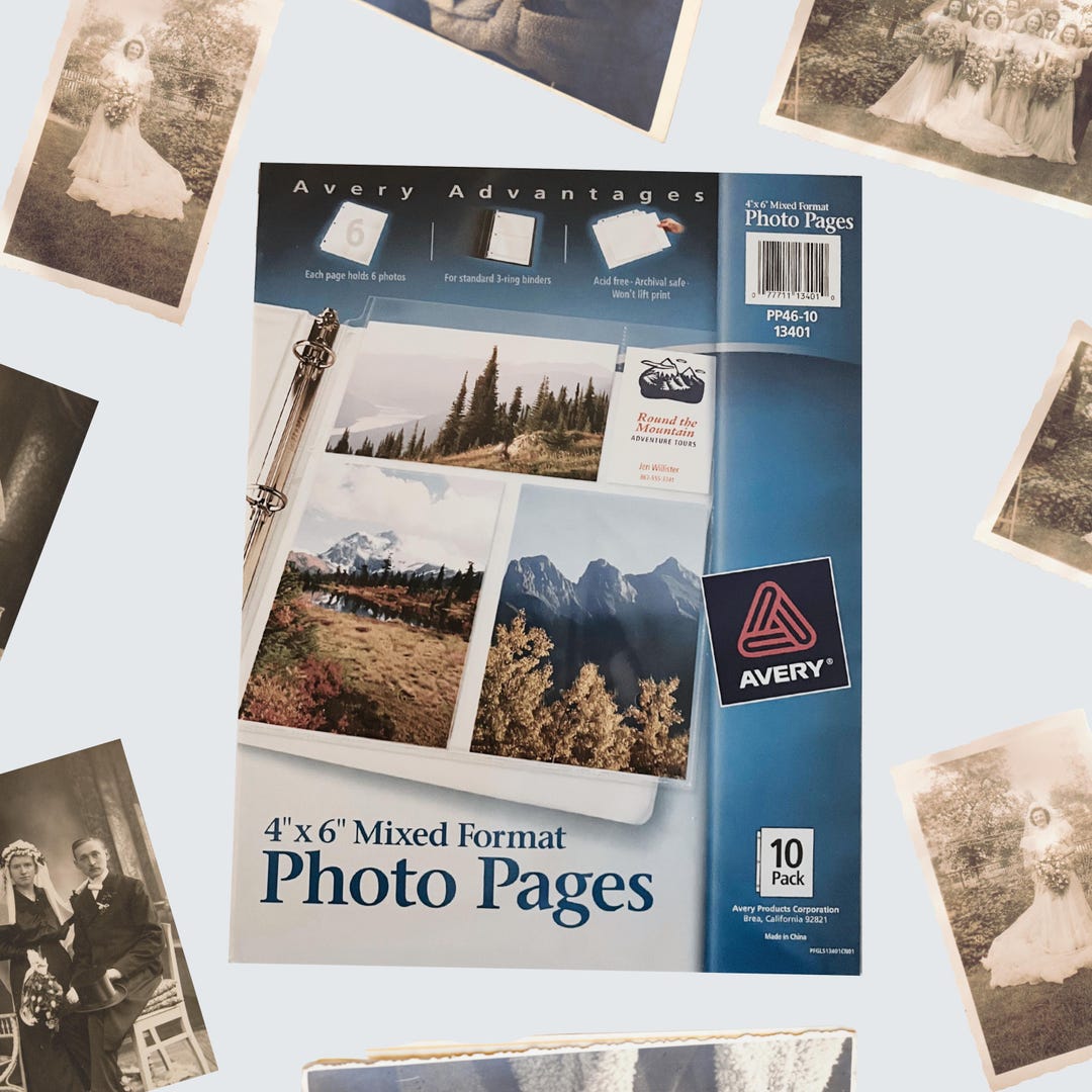 Avery Clear Photo Pages, Archival Safe Mixed Format Sheets, Acid Free ...