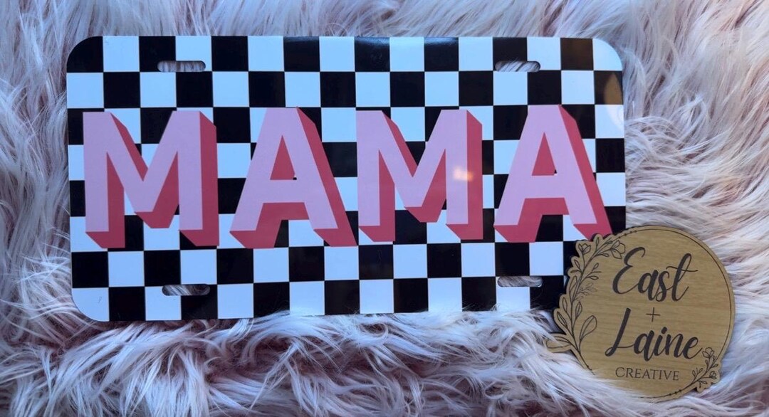 Mama License Plate •18 Different Designs & 110 Different Backgrounds ...
