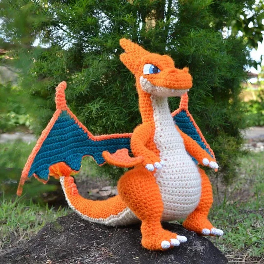 Crochet Pattern Mega Charizard Amigurumi Doll-crochet Plush Toy ...