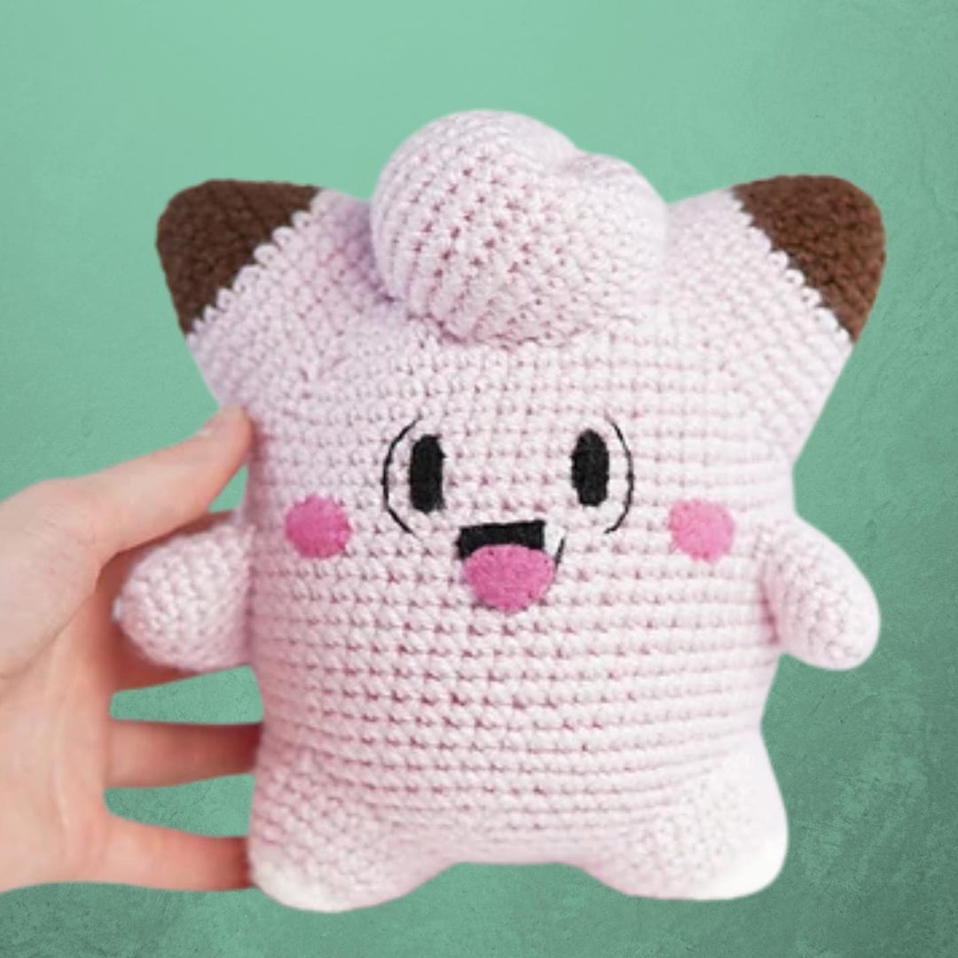 Crochet Clefairy Amigurumi Pattern PDF - Cute Kawaii Plush Toy, DIY ...