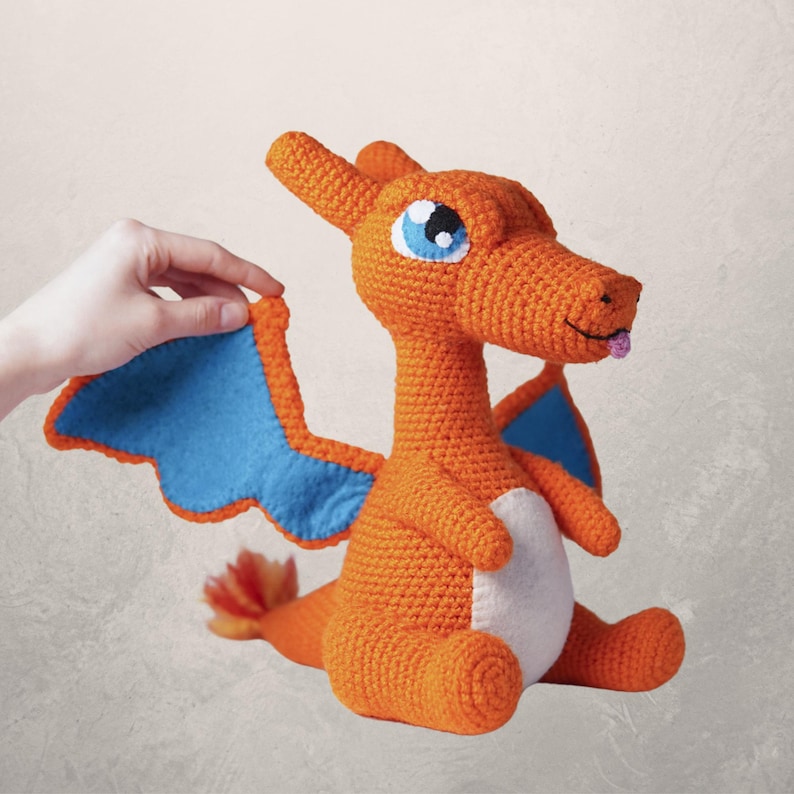 Crochet Pattern Mega Charizard Amigurumi Doll-crochet Plush Toy ...