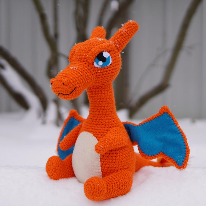Crochet Pattern Mega Charizard Amigurumi Doll-crochet Plush Toy ...