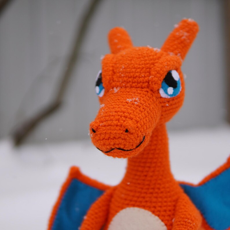Crochet Pattern Mega Charizard Amigurumi Doll-crochet Plush Toy ...