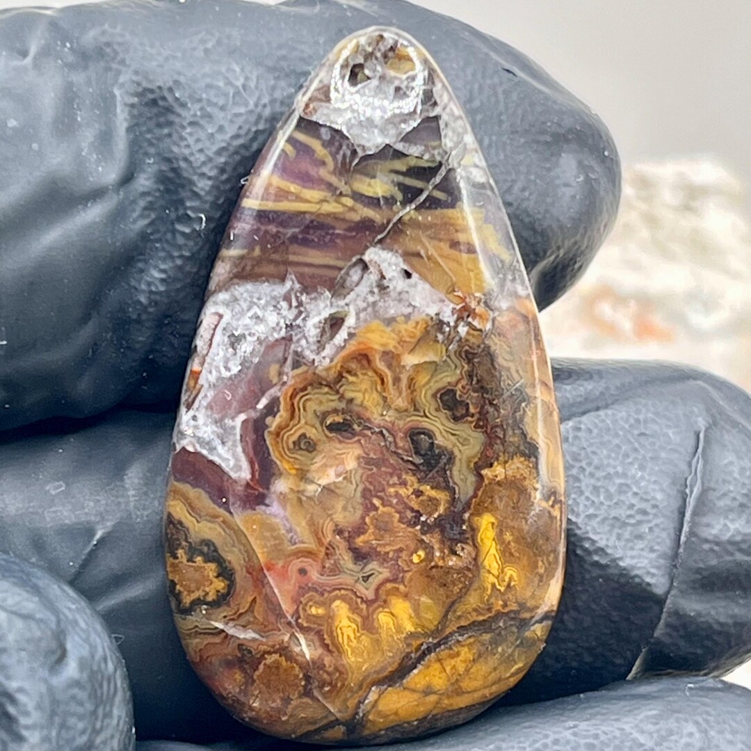 Mystery Agate 3 Cabochon - Plumes, Sagenite, Moss, Amethyst, Quartz - Etsy