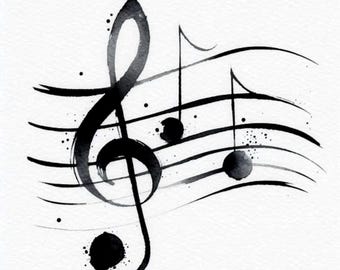 Music Notes Watercolour Printable Digital Download Musical Notes ...