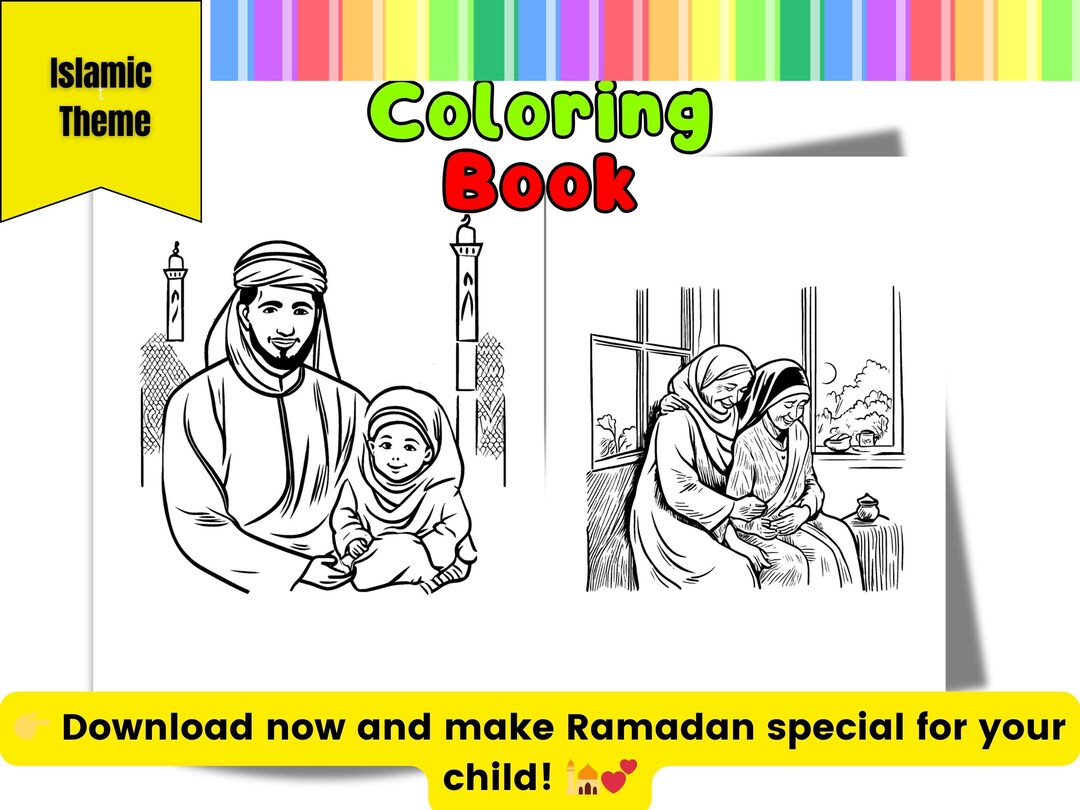 Ramadan Activity Book for Kids | Printable & Digital | Islamic Coloring ...