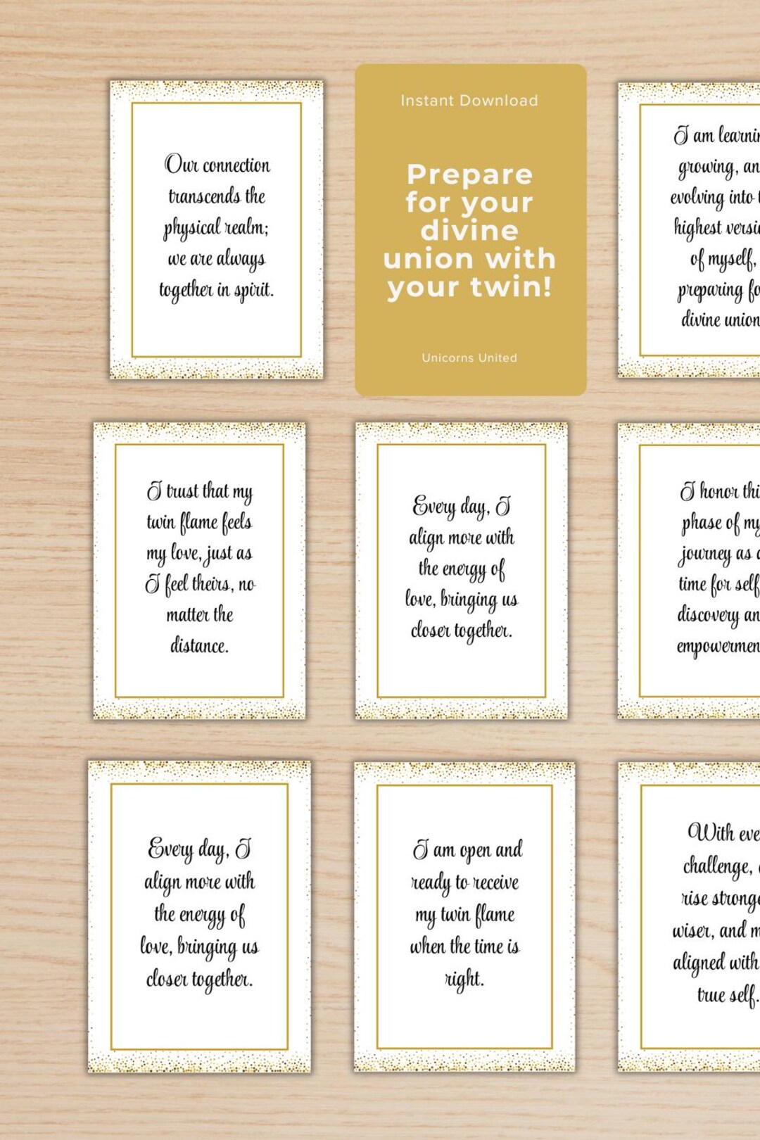 Twin Flame Affirmation Cards | Spiritual Love Oracle Deck | Twin Flame ...