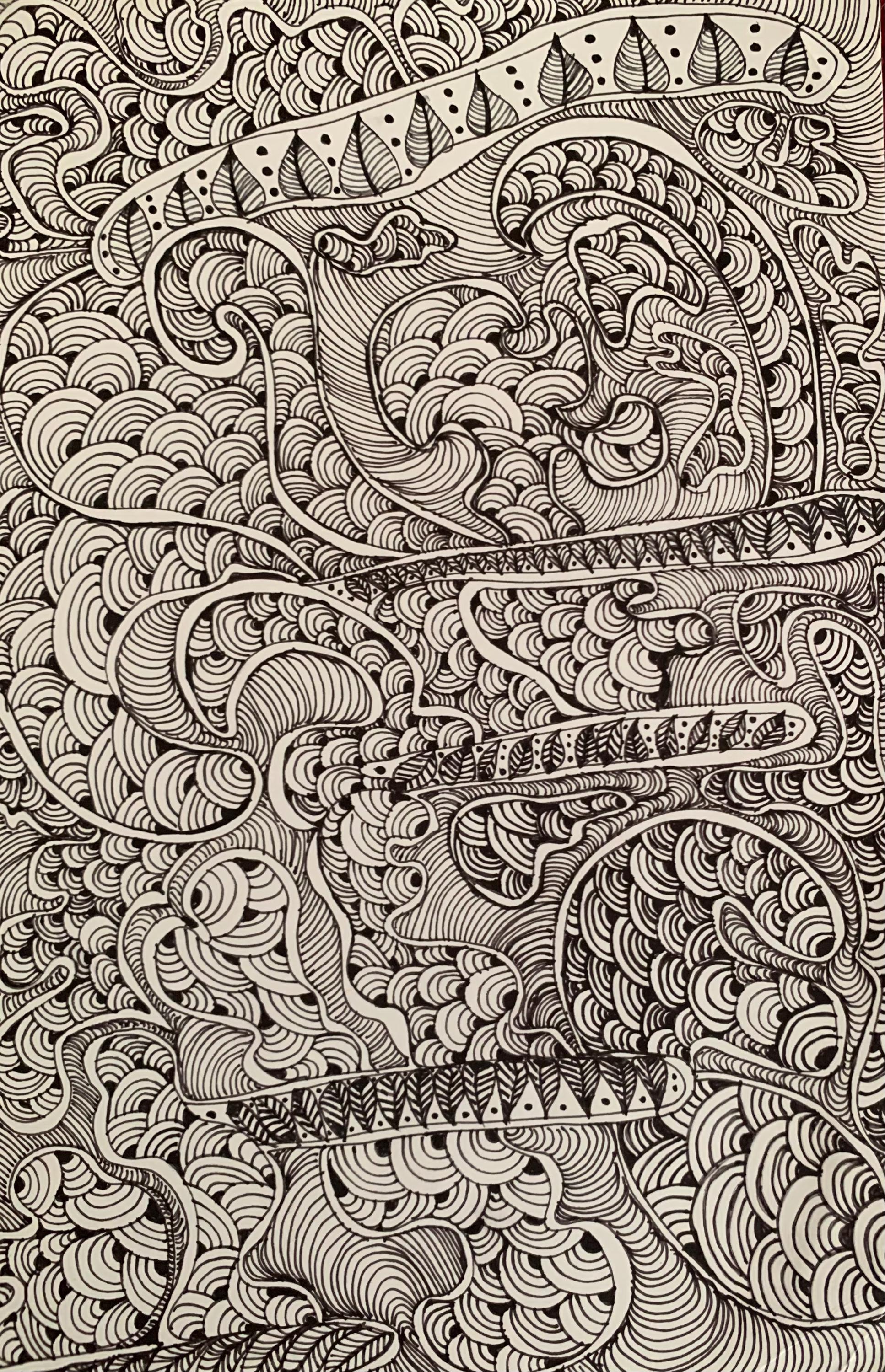 5 Zentangle Art Designs - Etsy