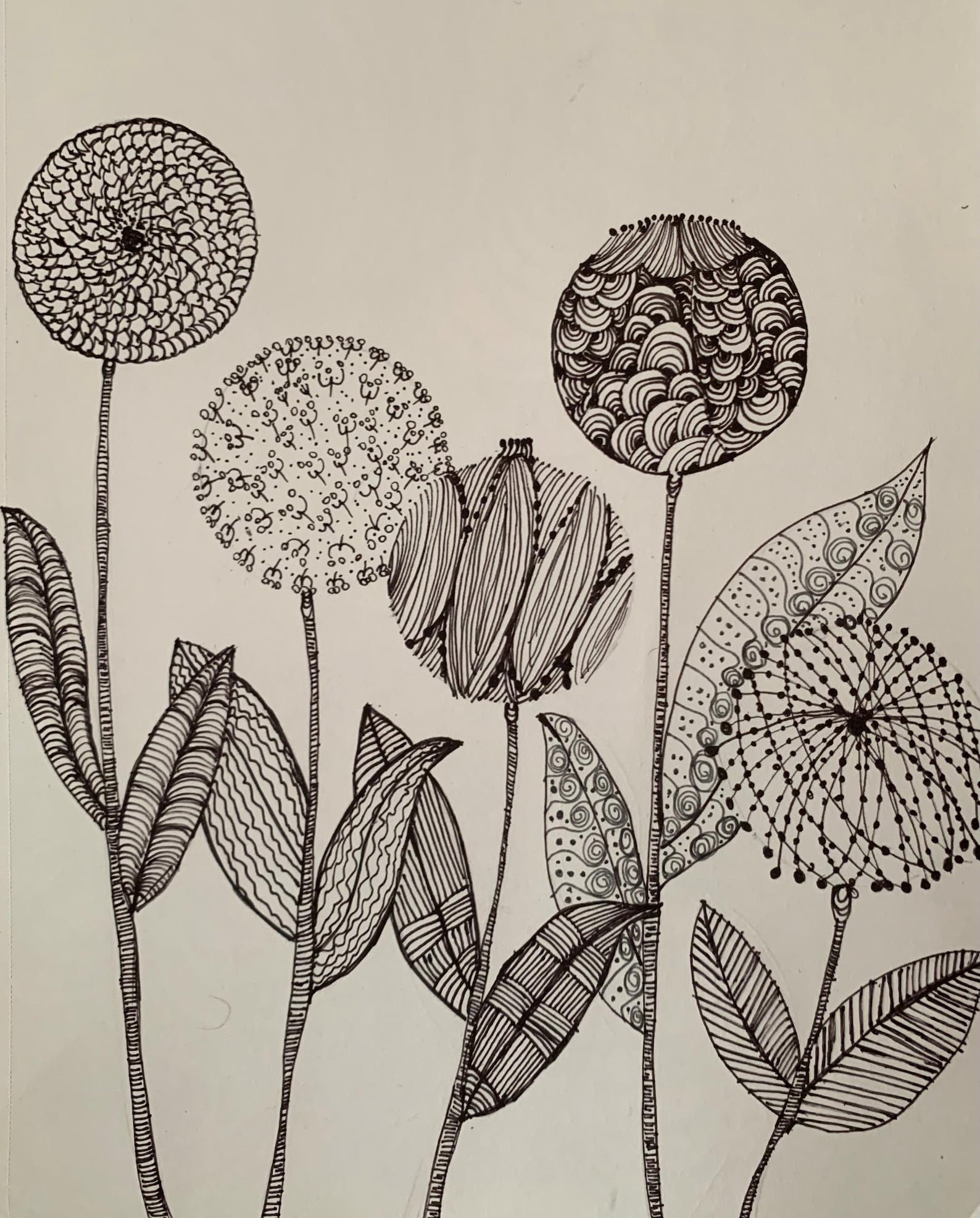 5 Zentangle Art Designs - Etsy