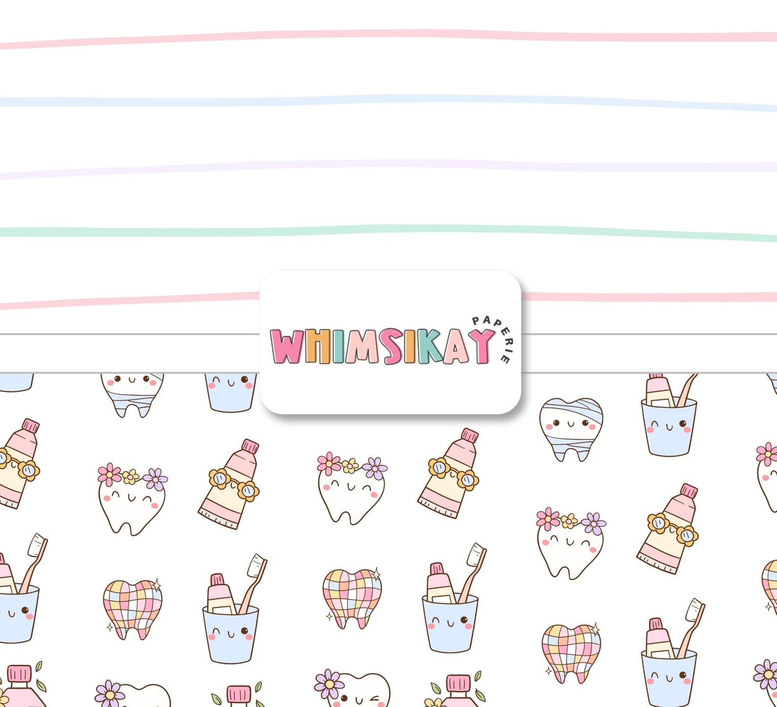 Sweet Dental Themed Paper | Dental Appreciation Paper | Nurse Pattern ...
