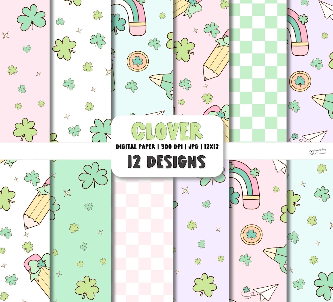 Girly St. Patricks Day Paper | School St. Patricks Paper | Scrapbook ...
