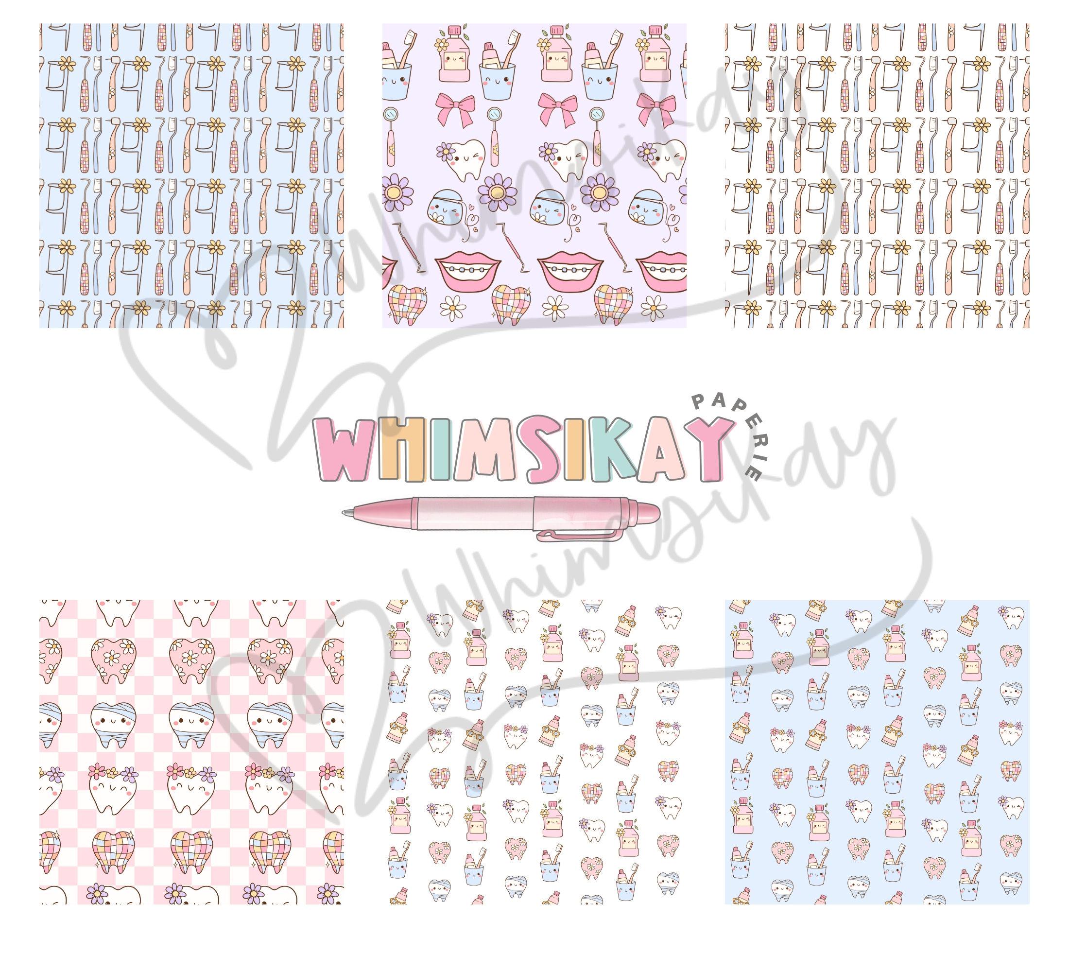 Sweet Dental Themed Paper | Dental Appreciation Paper | Nurse Pattern ...