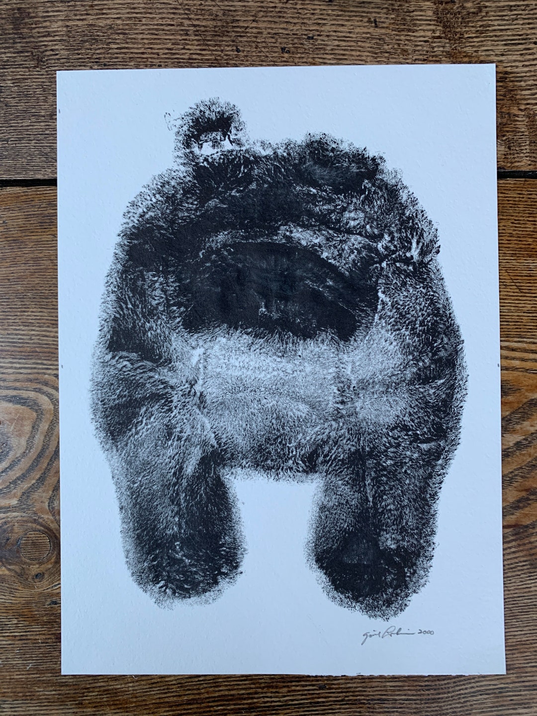 Monoprint of Dog - Etsy