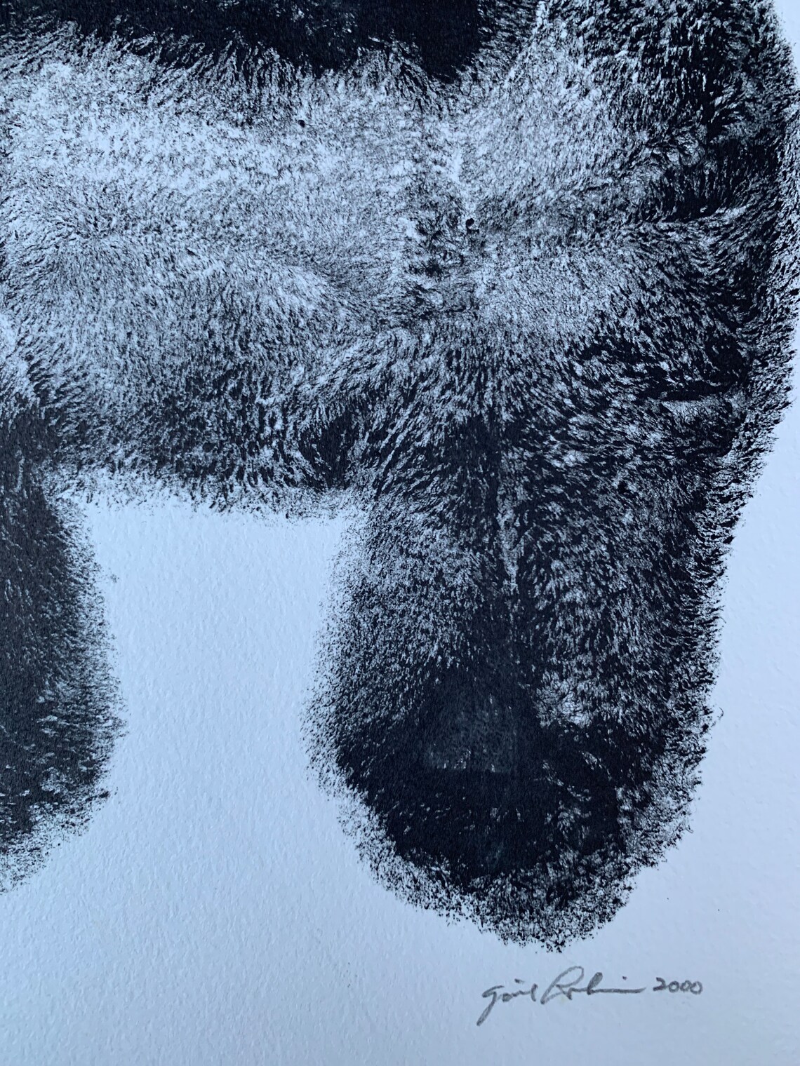 Monoprint of Dog - Etsy