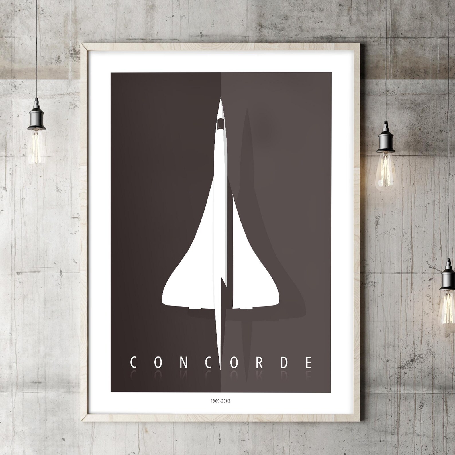 Concorde Poster – Supersonic Jet Wall Art | Minimalist Aviation Print ...