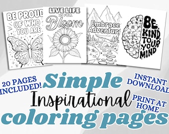 Inspirational Quote Coloring Pages | Positive Affirmations, Floral ...