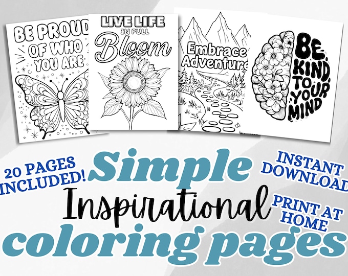 Daily Affirmations Coloring Sheets | Positive Affirmations ...