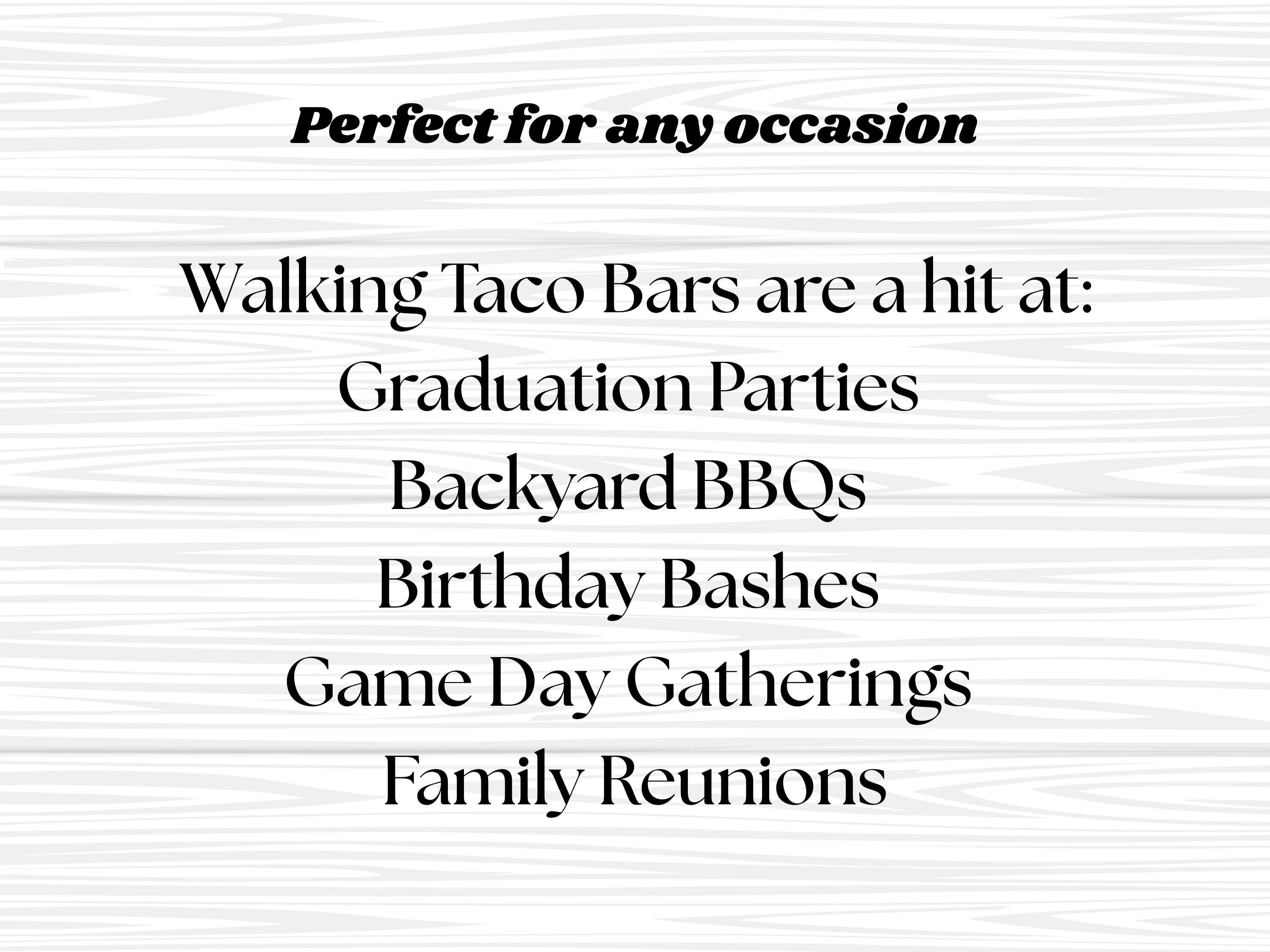 Walking Taco Bar Sign Printable - Taco Party Sign - Editable Canva ...