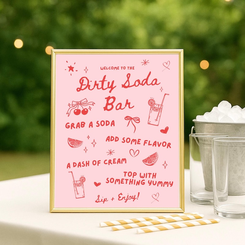 Dirty Soda Bar Theme - Etsy