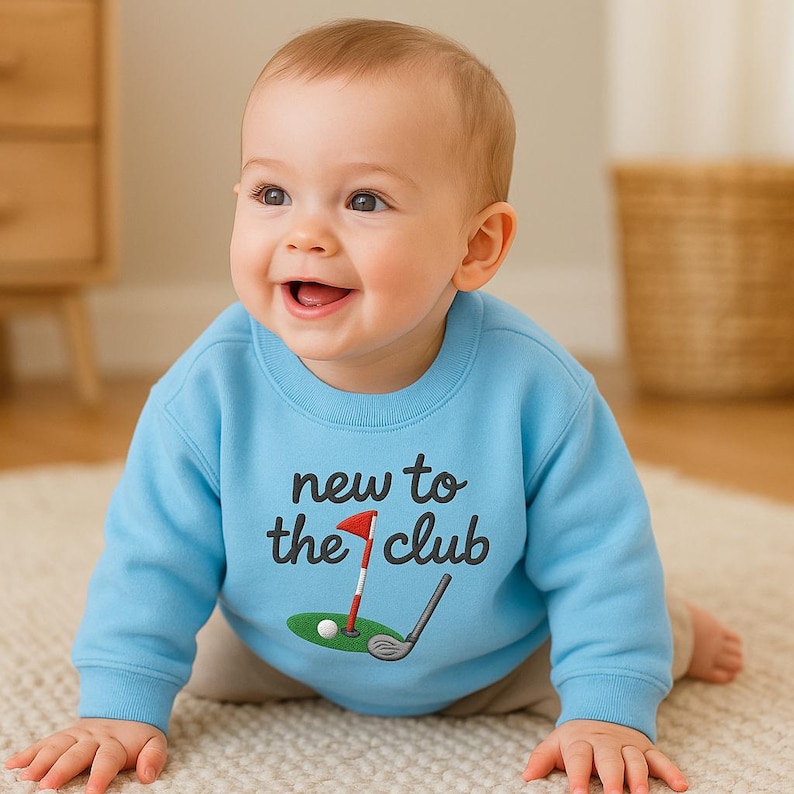 New to the Club Golf Baby Embroidered Sweatshirt, Baby Newborn ...