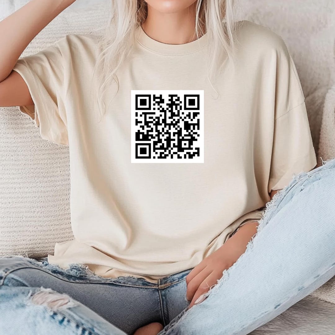Custom QR Code Tshirt, Personalized Scannable Link Tee, Business QR ...