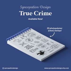 Clear Stamp Set | True Crime (4x6) : 20 Stamps for Scrapbooks, Journals ...