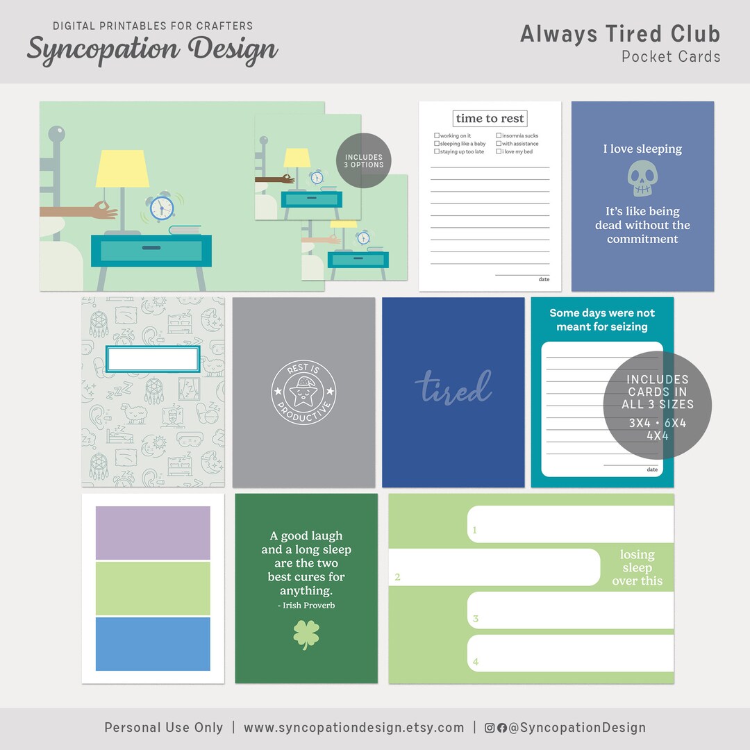 Pocket Cards | Always Tired Club : Digital Scrapbooking • Project Life ...