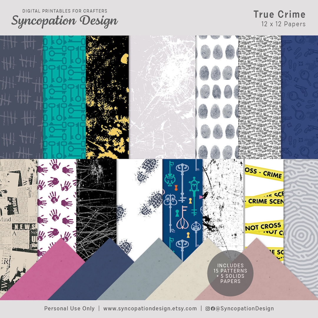12x12 Paper | True Crime : Digital Scrapbooking • Card Making • Journal ...