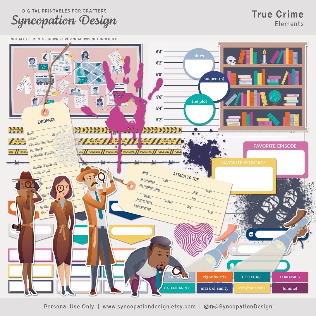 Elements | True Crime : Digital Scrapbooking • Card Making • Journal ...