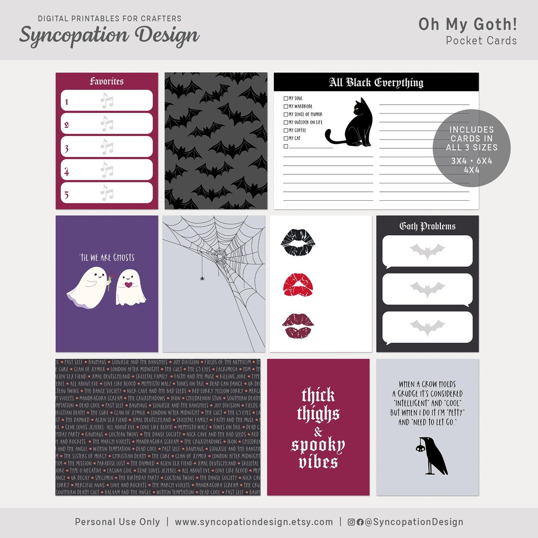 Pocket Cards | Oh My Goth! : Digital Scrapbooking • Project Life • Card ...