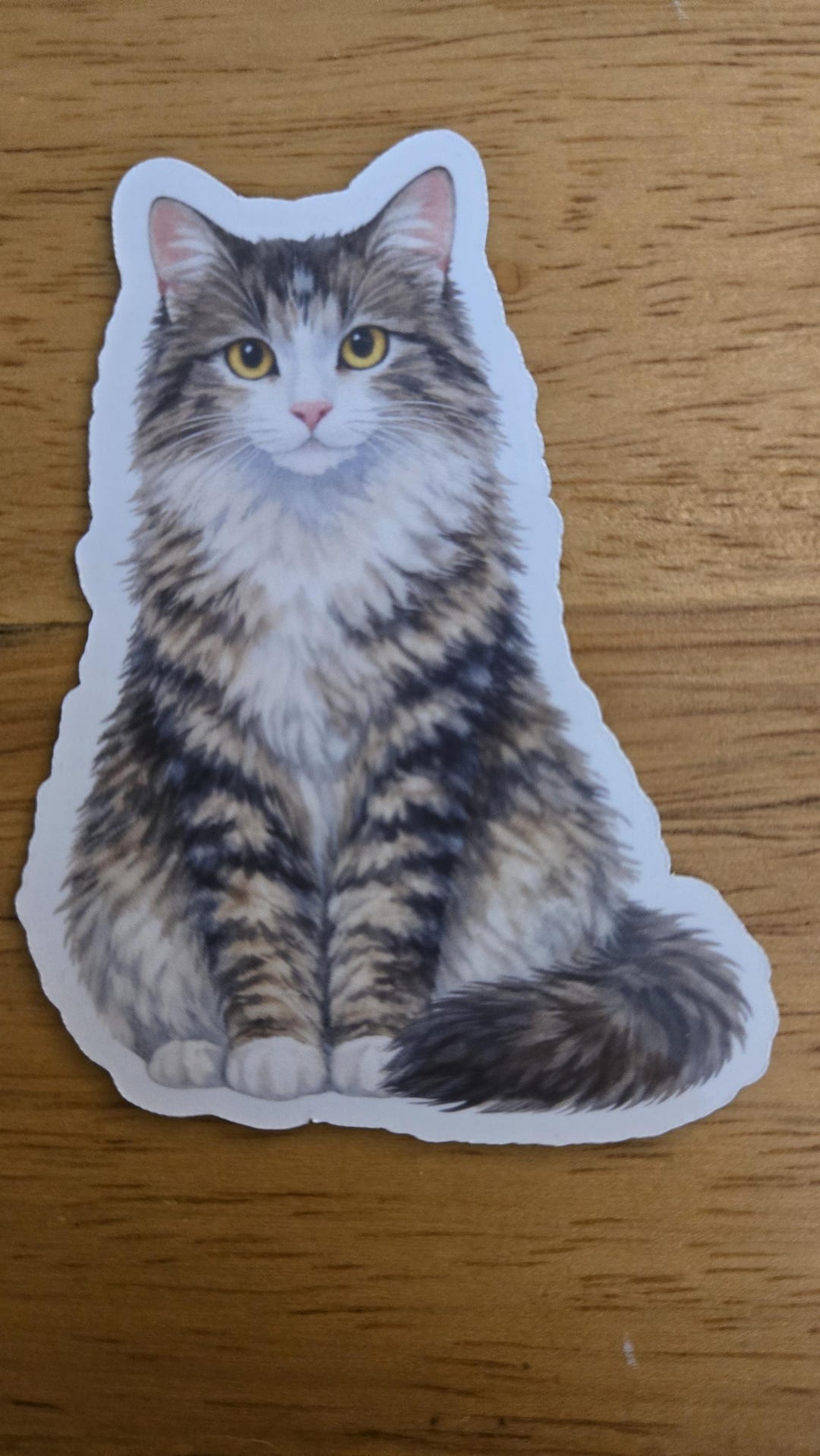 Tabby Turkish Van Cat Vinyl Sticker or Magnet – Tabby Cat – Cat Lover ...