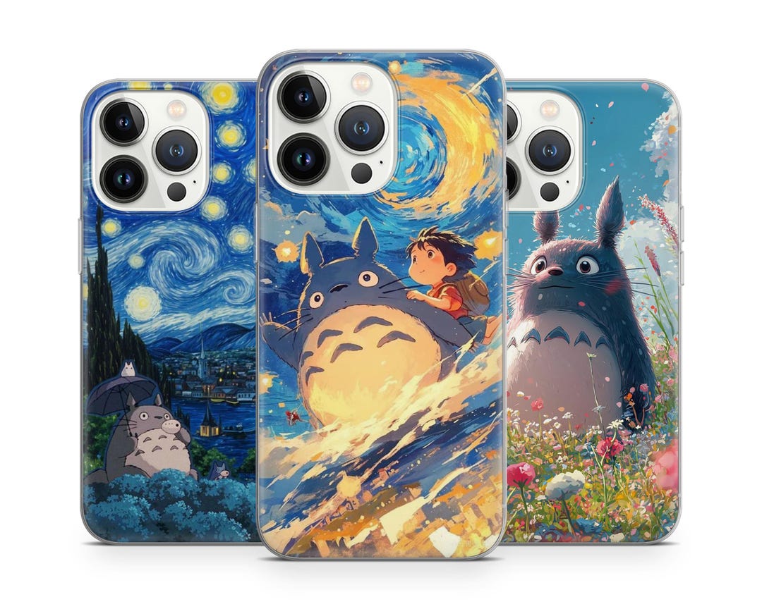 Totoro Phone Cases for iPhone 16 Pro Max and 16 15 14 13 12 Xr Xs 7 SE ...