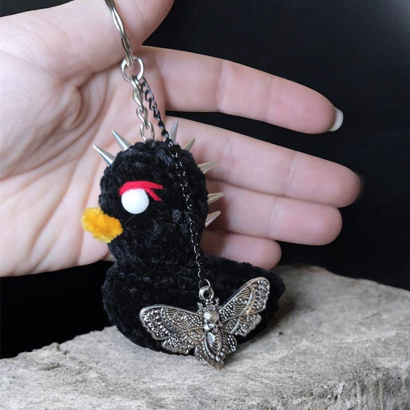 Pink Emo Keychain - Etsy UK