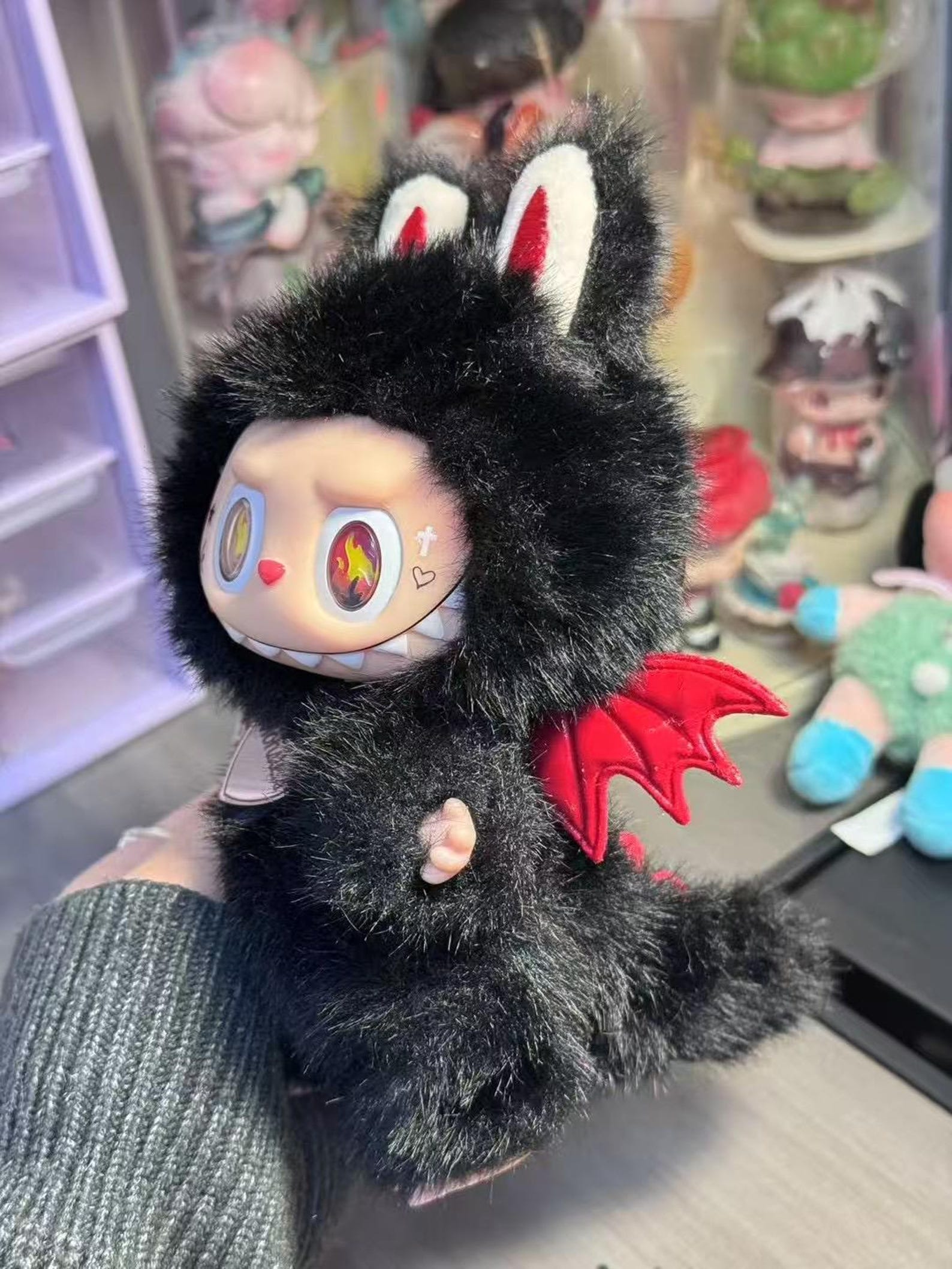 Hot Devil Zimomo Original Handmade Black/red Zimomo Plush Keychain ...