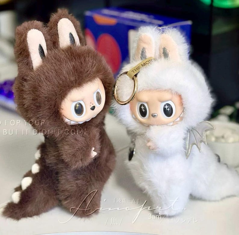 Black Devil Zimomo Original Handmade Labubu Plush Keychain Design ...