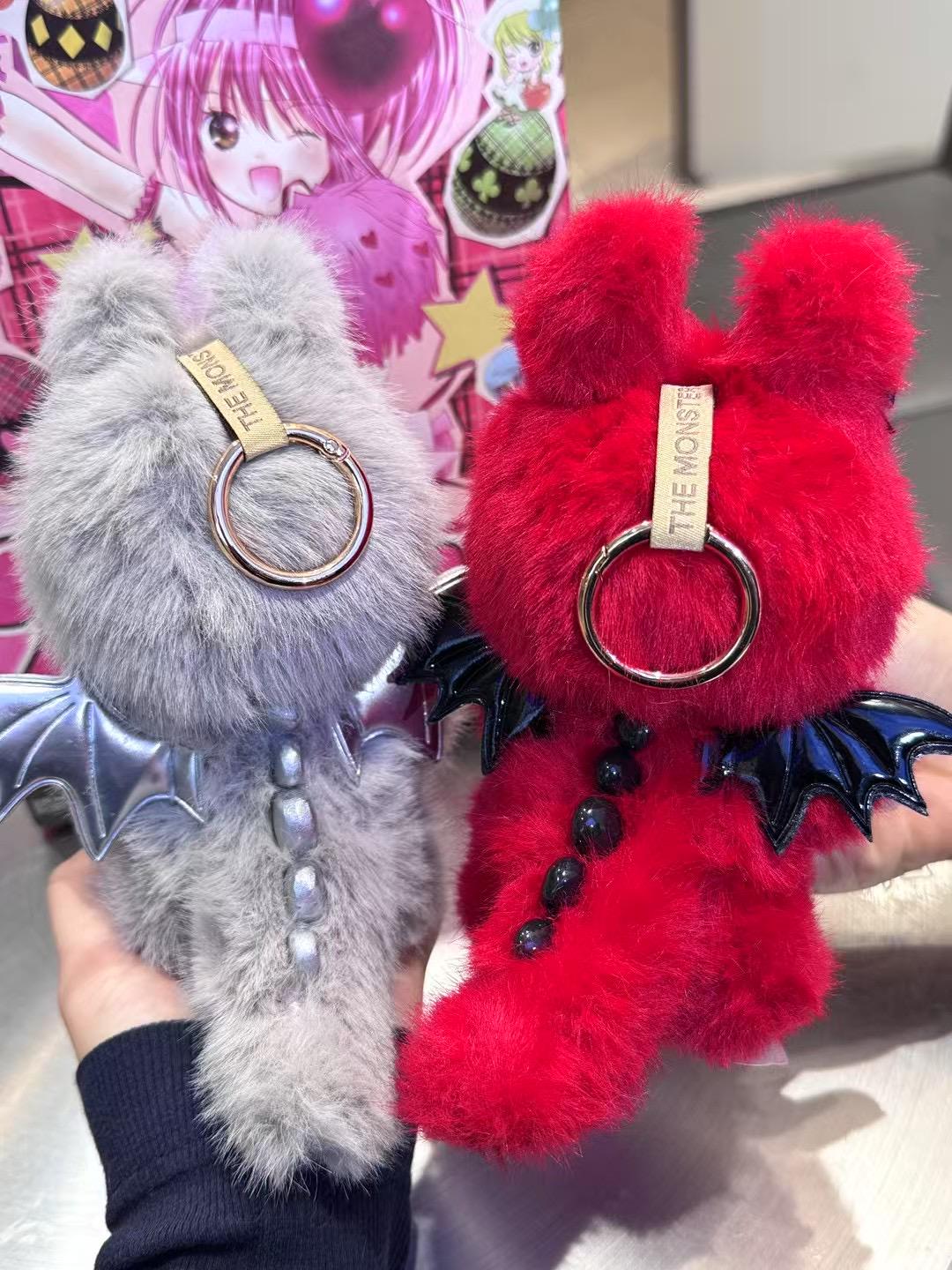 Hot Devil Zimomo Original Handmade Black/red Zimomo Plush Keychain ...
