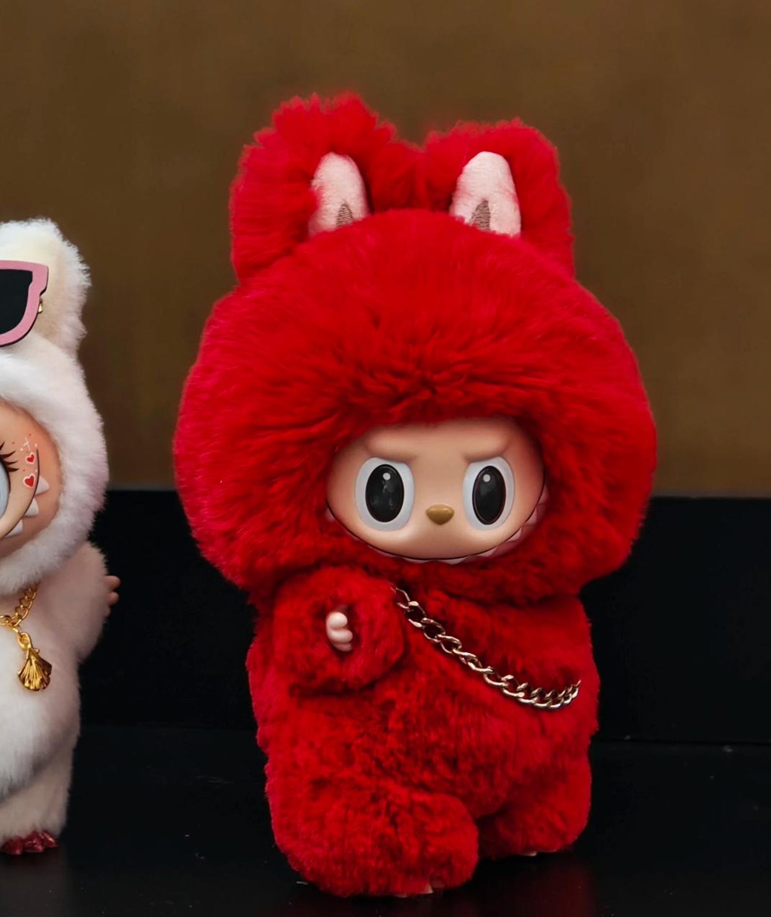 Fluffy Lycheeberry Labubu Original Handmade Zimomo Plush Keychain ...