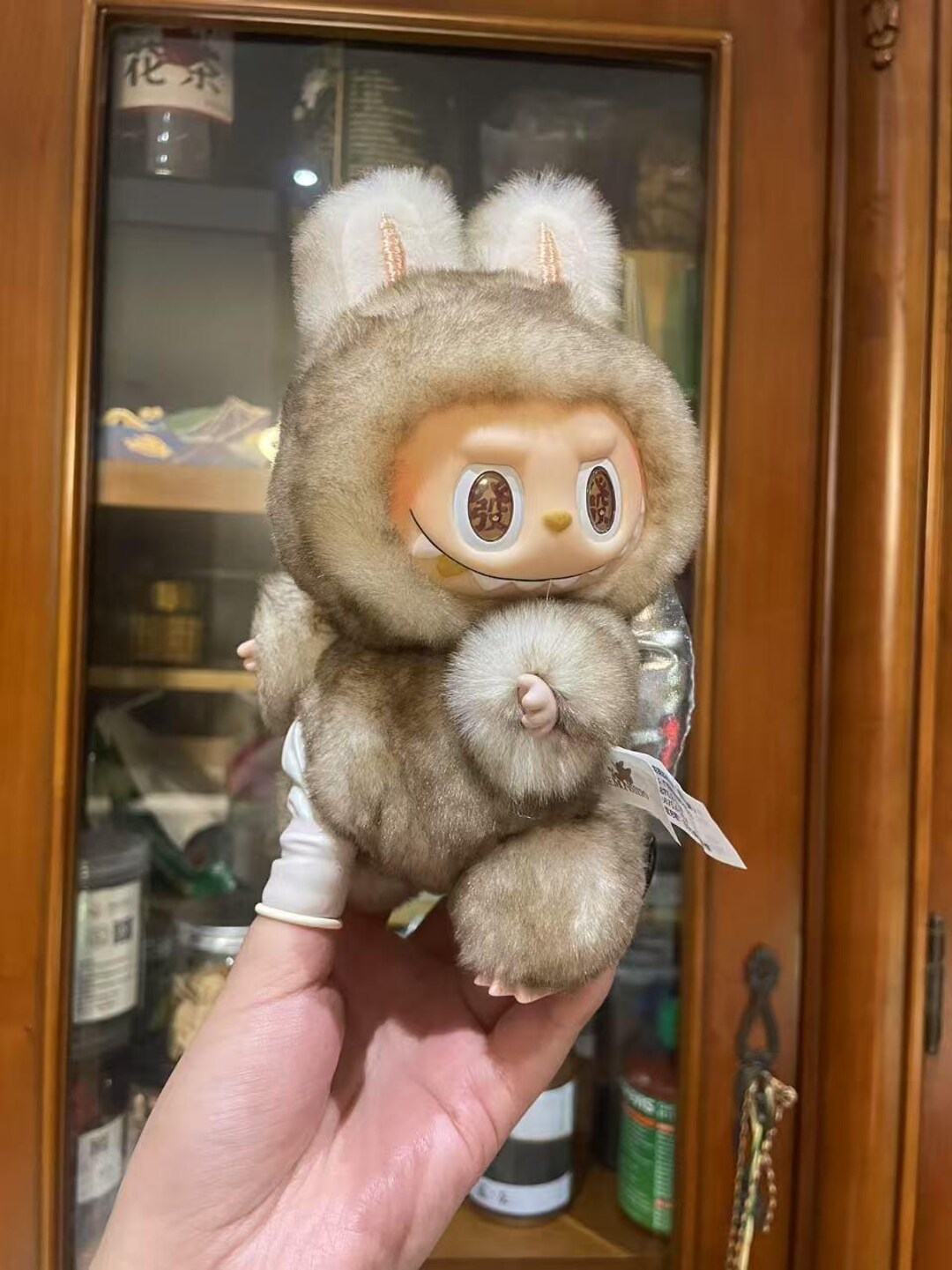 Brown Toasted Fluffy Labubu Original Handmade Plush Keychain Design ...