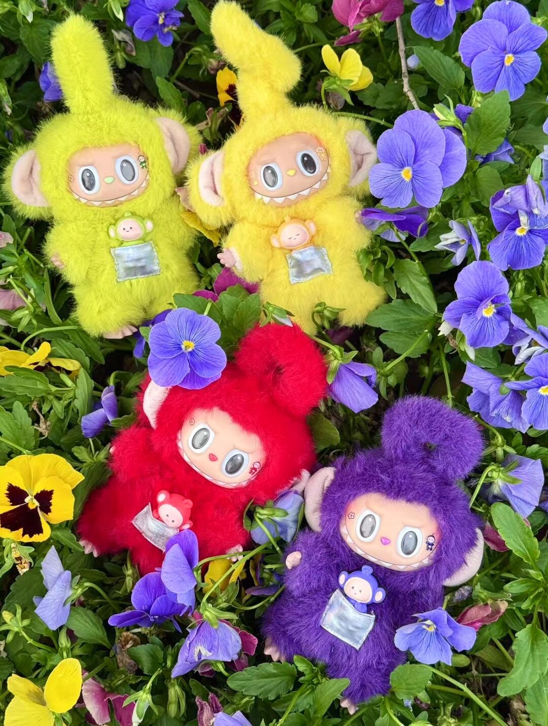 Teletubbies Labubu Original Handmade Zimomo Plush Keychain Design ...